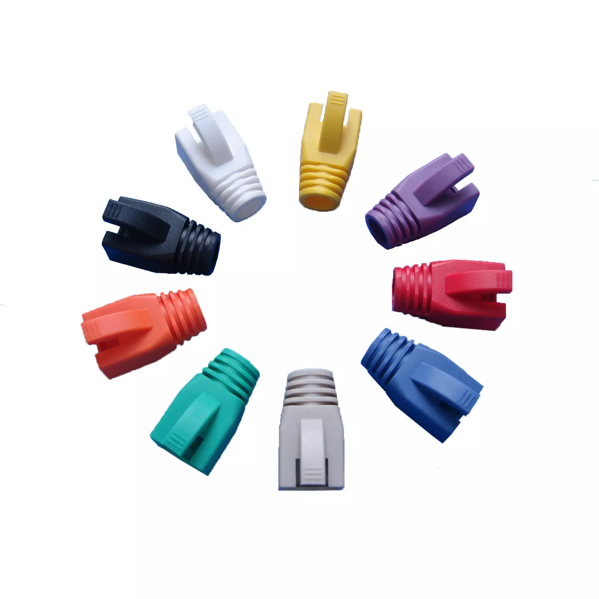 CAT 7 RJ45 Connector Strain Relief Rubber Boots Cover Network LAN ...