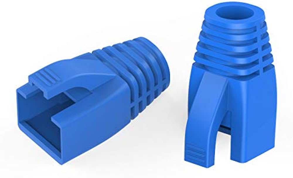 CAT 7 RJ45 Connector Strain Relief Rubber Boots Cover Network LAN ...