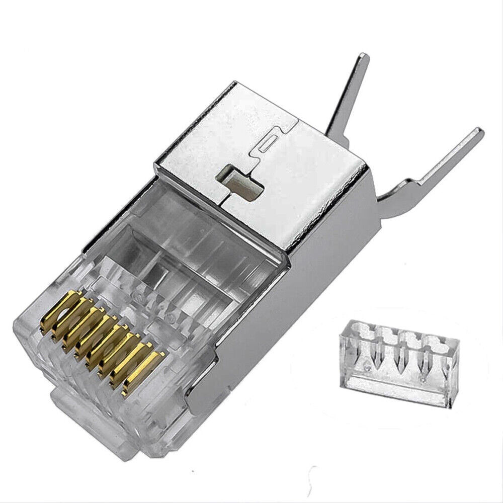 CAT7 Metal Shielded RJ45 Connectors Modular Plug Cat7 8P8C Network ...