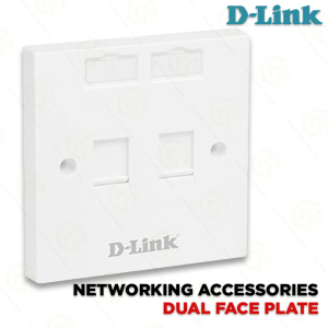 Dlink RJ45 Cat6 Dual Faceplate For Cat6 I/O Keystone Jacks- White ...